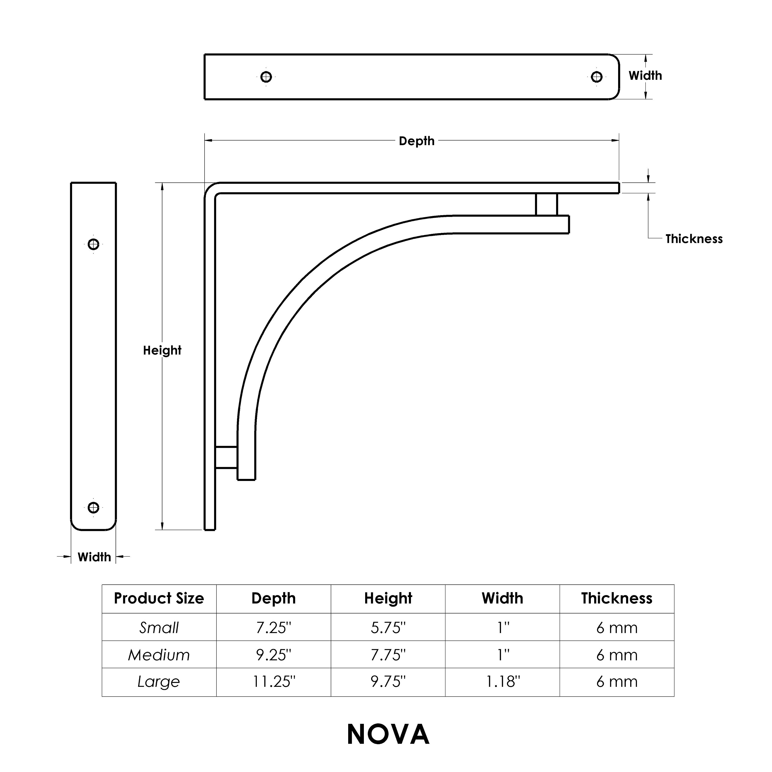 Chrome Metal Shelf Bracket, Steel Heavy Duty Floating Shelf Bracket ...