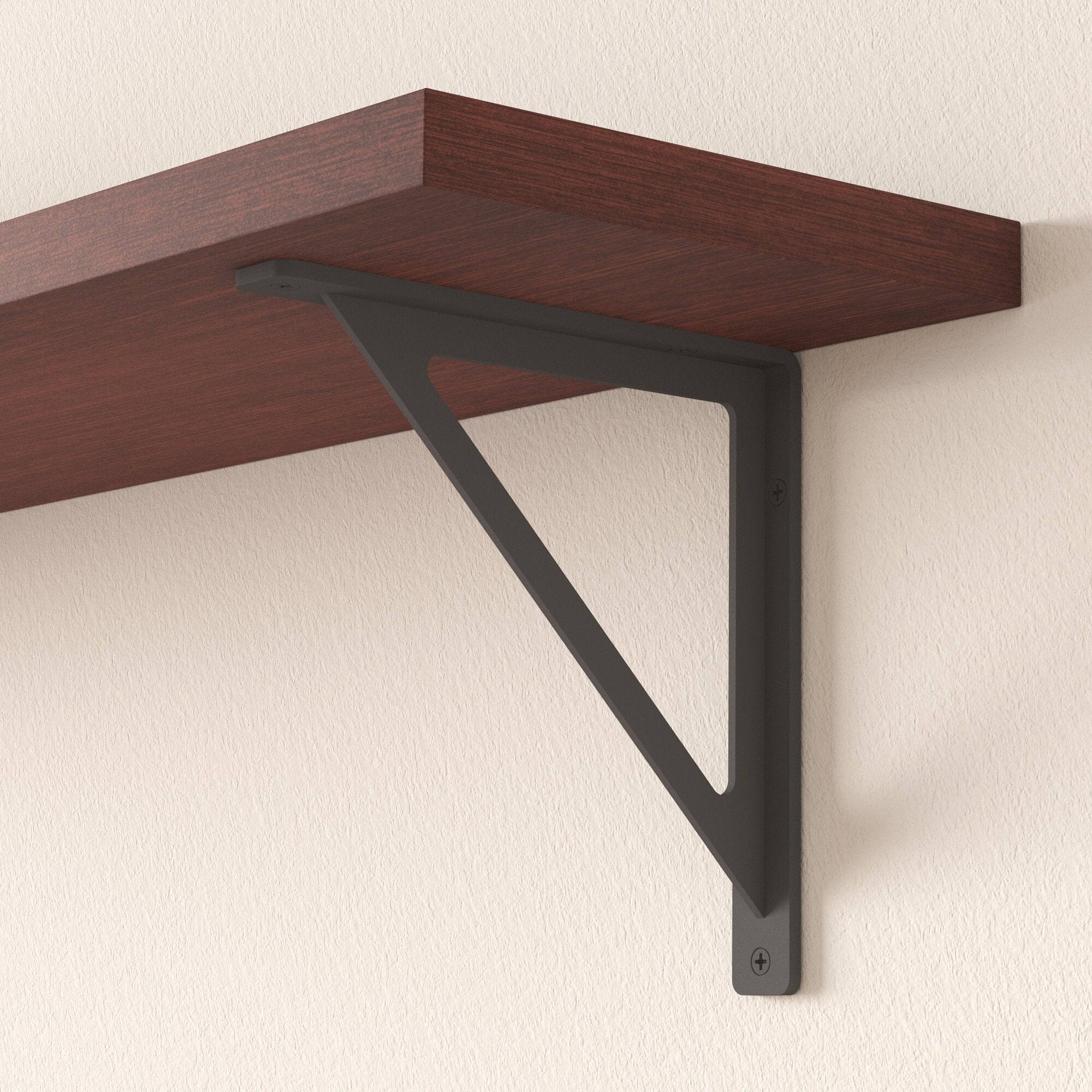 Heavy Duty Black Steel Industrial Shelving Brackets 300 Lbs Load ...