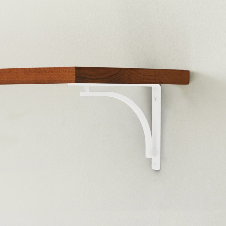 White Metal Shelf Bracket, Heavy Duty Steel Shelf Bracket, Farmhouse ...