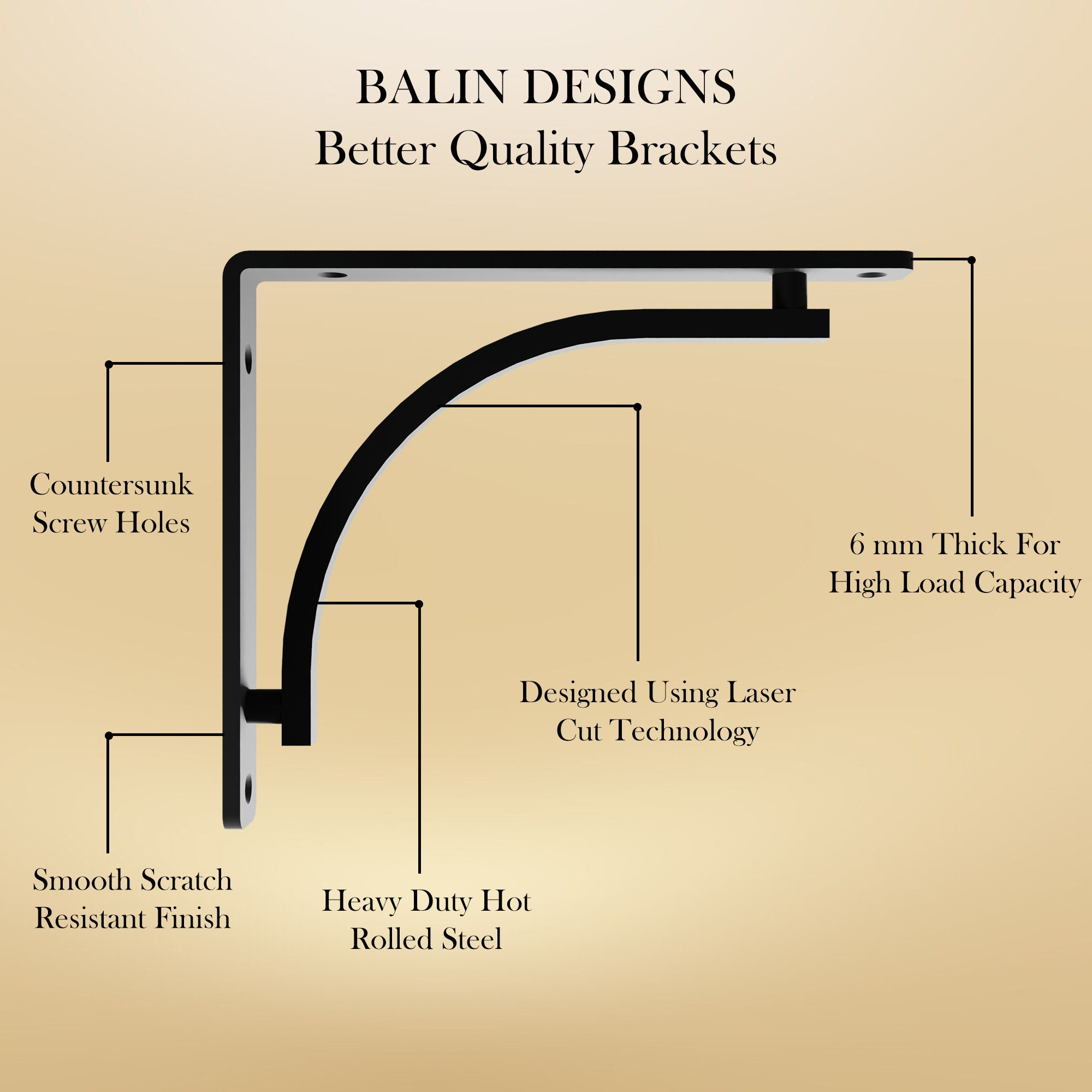 White Metal Shelf Bracket, Heavy Duty Steel Shelf Bracket, Floating ...