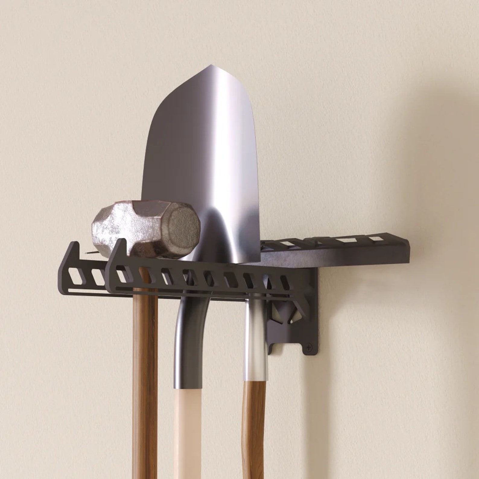 Black Metal Utility Shelf Brackets, Heavy Duty Industrial Shelf Bracket ...