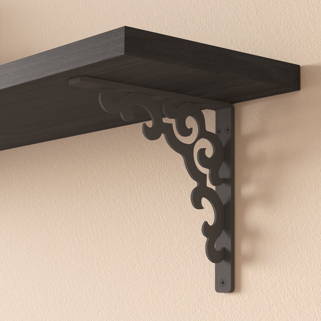 Decorative Heavy Duty Steel Shelf Brackets, Rustic Lace Swirl Shelf ...