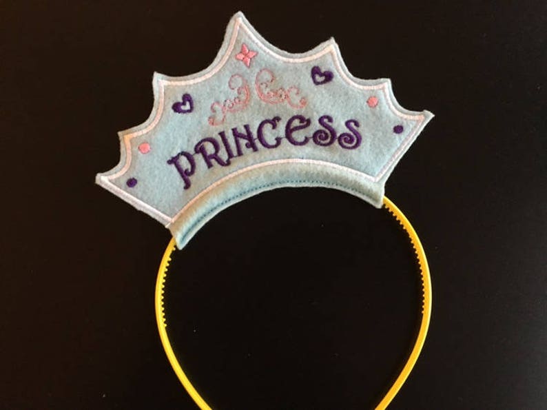 ITH Princess Crown Headband Embroidery Design in the Hoop - Etsy