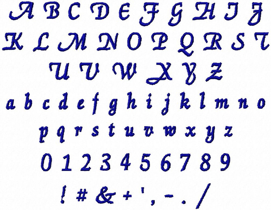 Alphabet Embroidery Design, Tiny Font Embroidery Design, Very Small ...