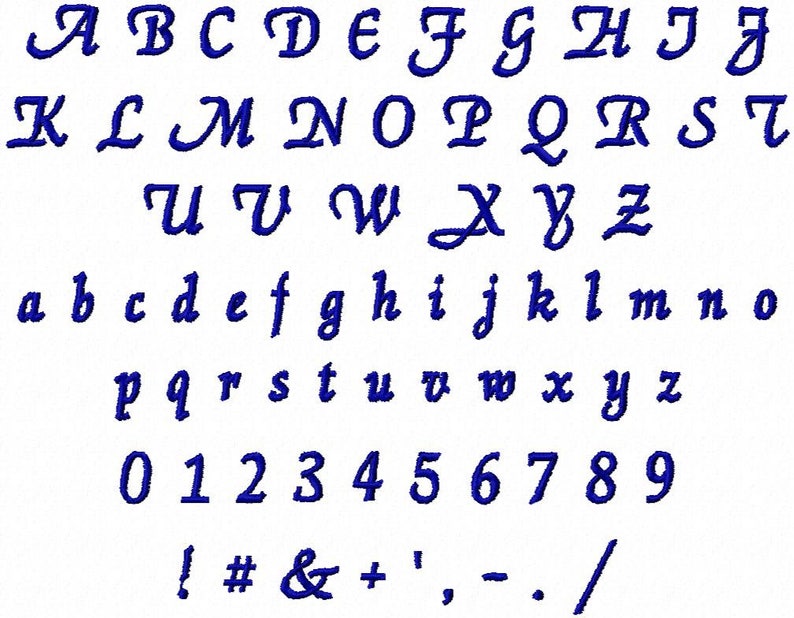 Alphabet Embroidery Design, Tiny Font Embroidery Design, Very Small ...