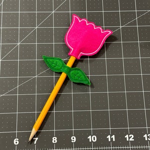 Flower Pencil Crayon Topper 4x4 Machine Embroidery Design, in the Hoop ...