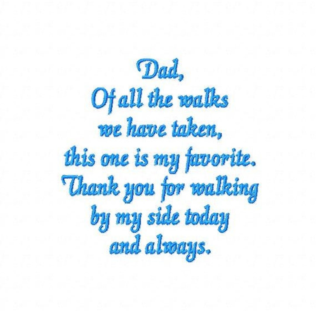 Father of the Bride Wedding Handkerchief Embroidery Design, 4x4 Wedding ...