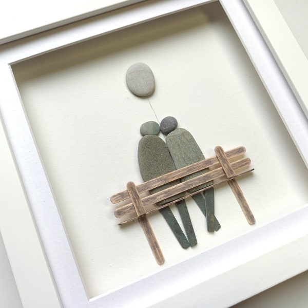 Pebble Art Couple - Etsy