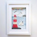 Lighthouse, Beachcombed Art, Cornish Harbour Scene, Nautical Framed ...