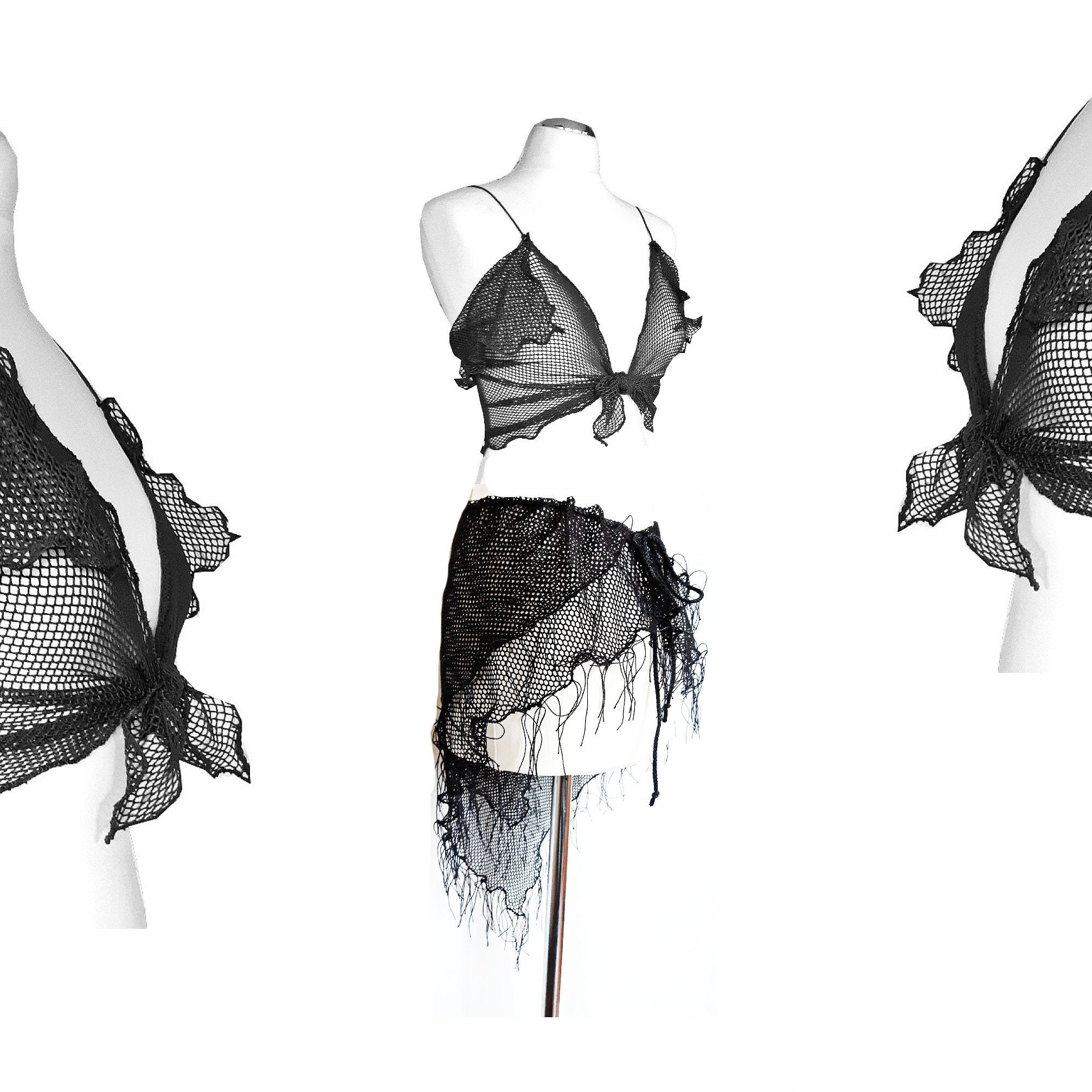 Seethrough Set Women Revealing Mesh Clubwear Skimpy Festival Clothes ...