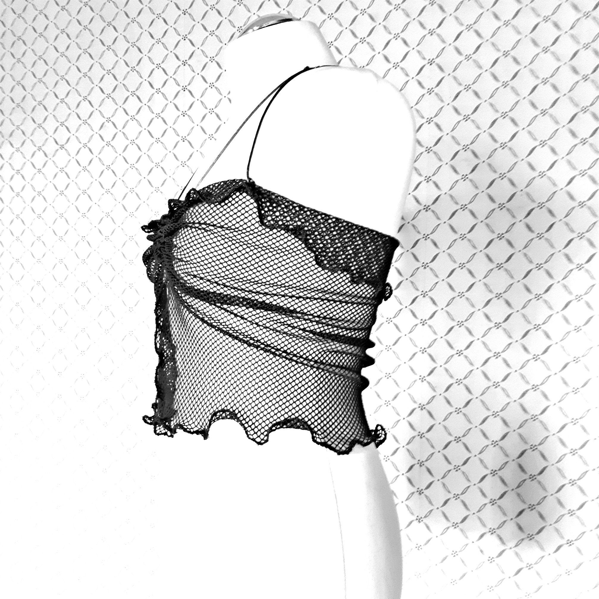 Sheer Crop Top Seethrough Ruched Mesh Clothing Womens Open - Etsy