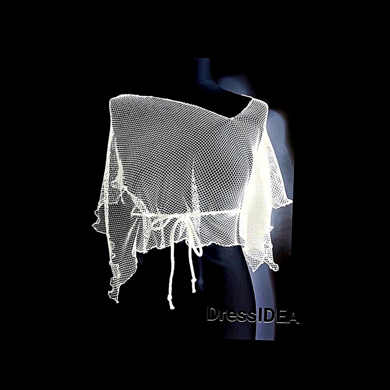 See Through Crop Shirt Top Loose Tie Overlay Black Mesh Net - Etsy ...