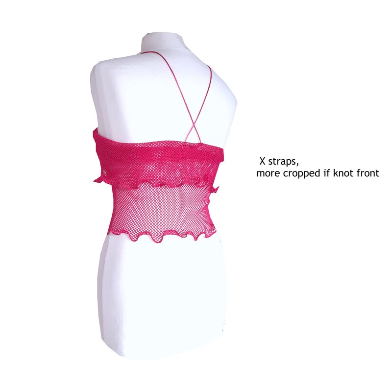 Tie Bra Top Crop Fishnet Hotwife Lingerie Mesh Rave Outfit - Etsy