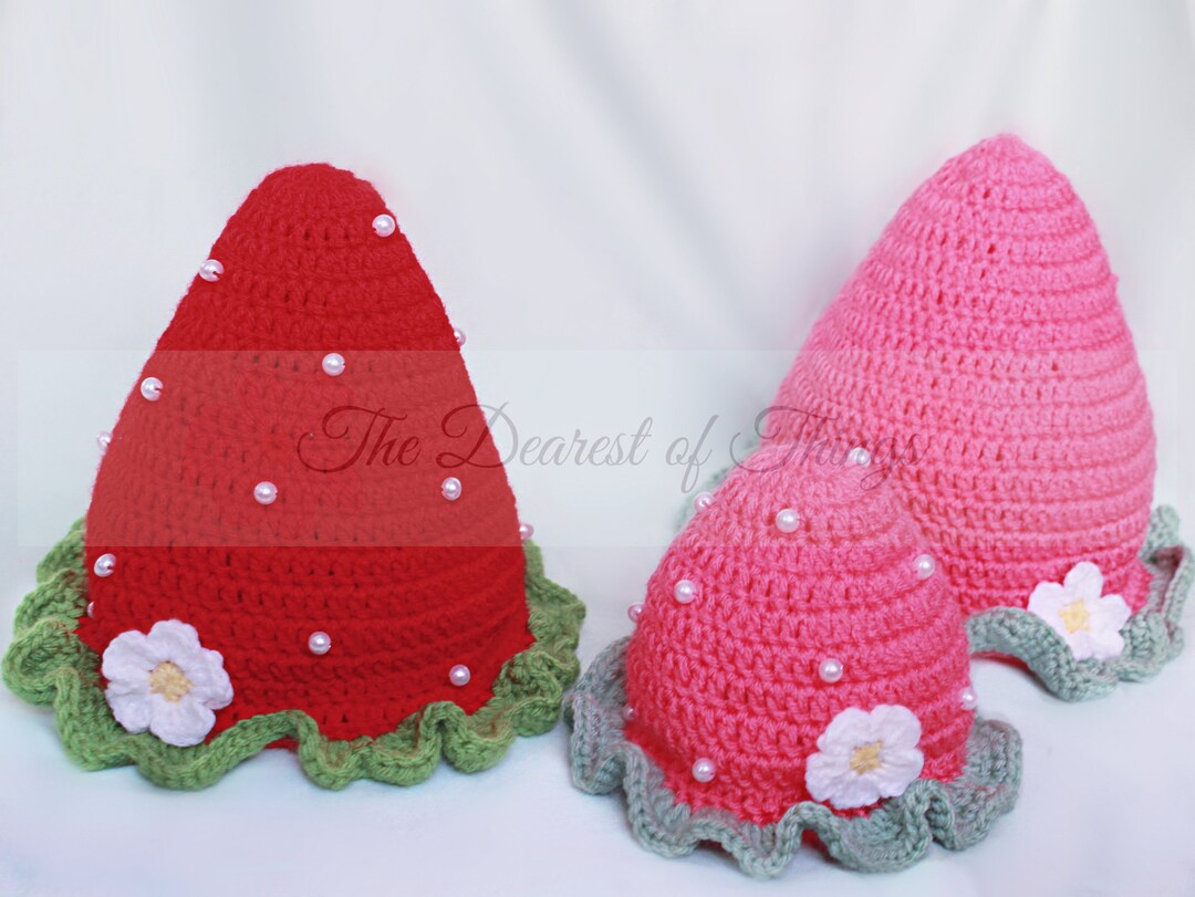PDF Spring Strawberry Hat - Berry Caps | Spring Accessories | Summer ...