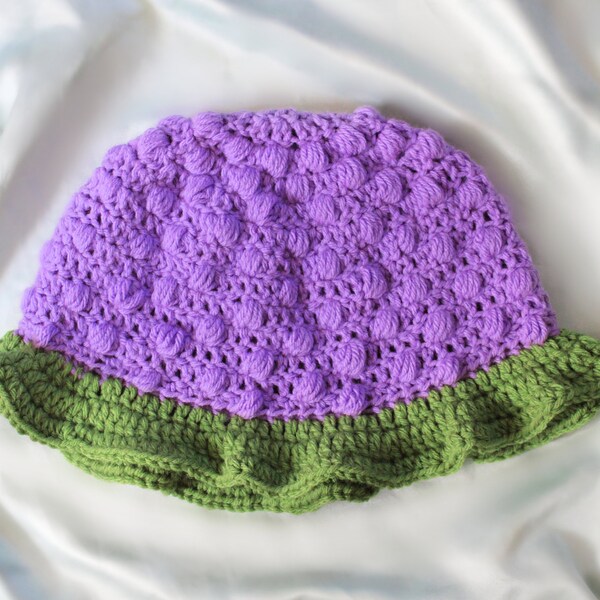 Lavender Crocheted Bucket Hat - Etsy