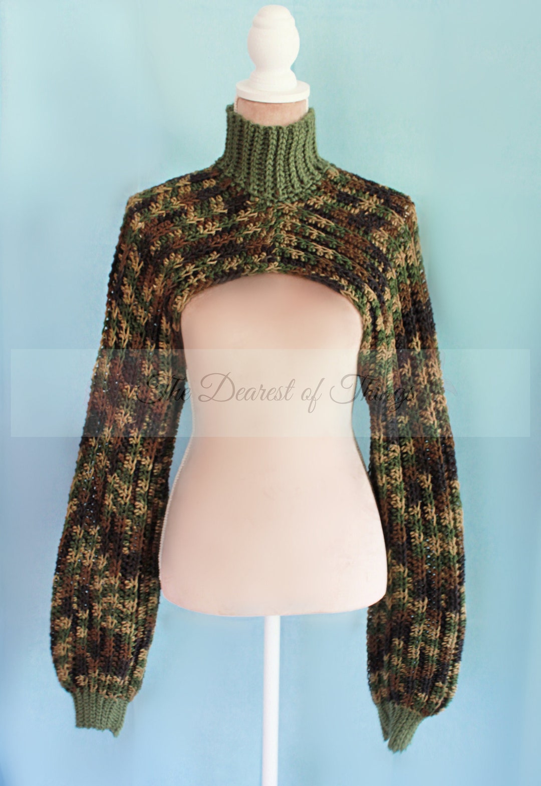 Camo Shrug - Color Block Top | Shirtless Sleeves | Turtle Neck | Street ...