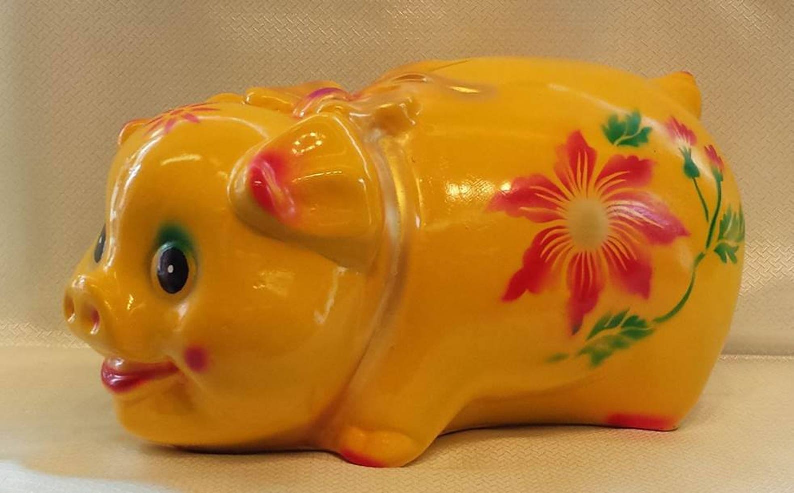 Large Piggy Bank Chalkware Vintage Style Coin Bank Jumbo Big - Etsy
