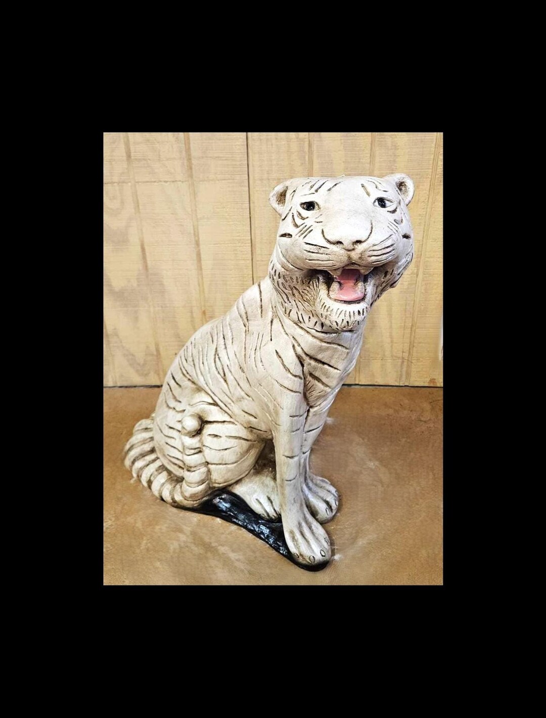Extra Large Tiger Piggy Bank 22" Tall 16.5" Long 9" Wide Chalkware Free ...