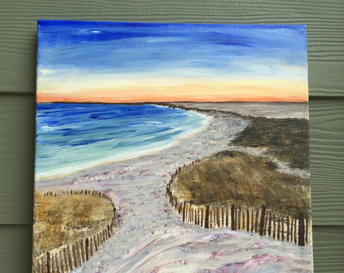 Sand and Sunset Acrylic Canvas Painting - Etsy