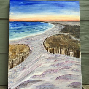 Sand and Sunset Acrylic Canvas Painting | Etsy