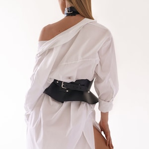 Belt and Collar Set Basque Belt Corset Belt Leather Leather - Etsy