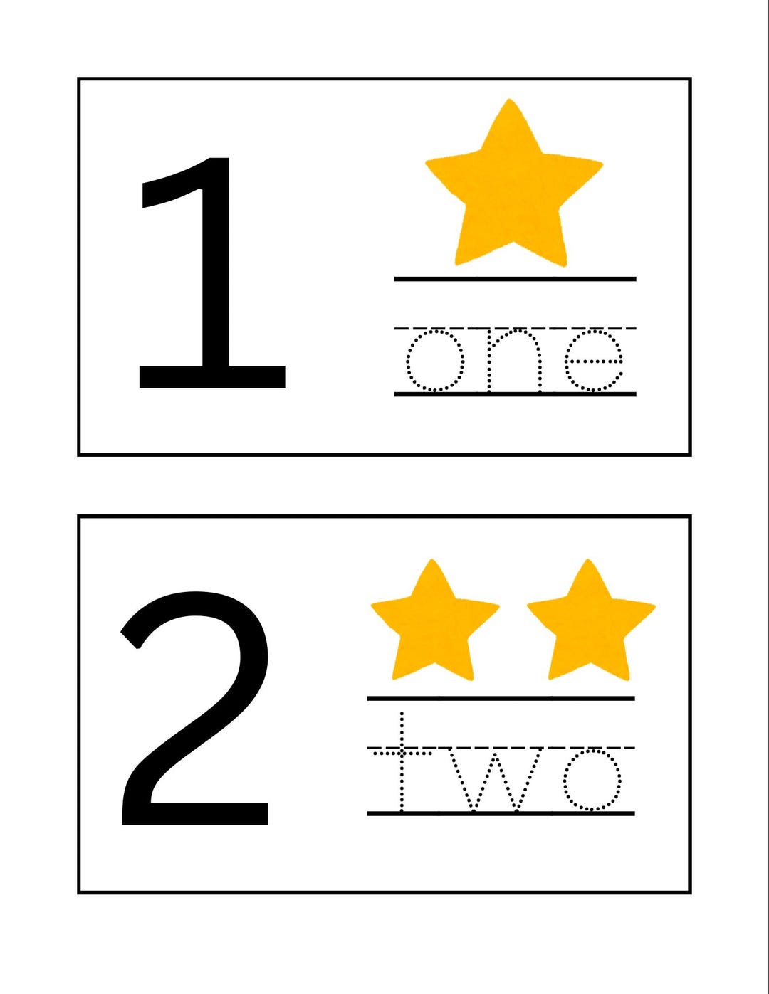 Counting Cards (1-10) - Etsy