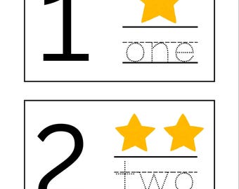 Counting Flash Cards, Kindergarten, Number Cards, 1 Through 10 ...