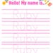 Handwriting Practice Sheet - Customizable Name - Etsy