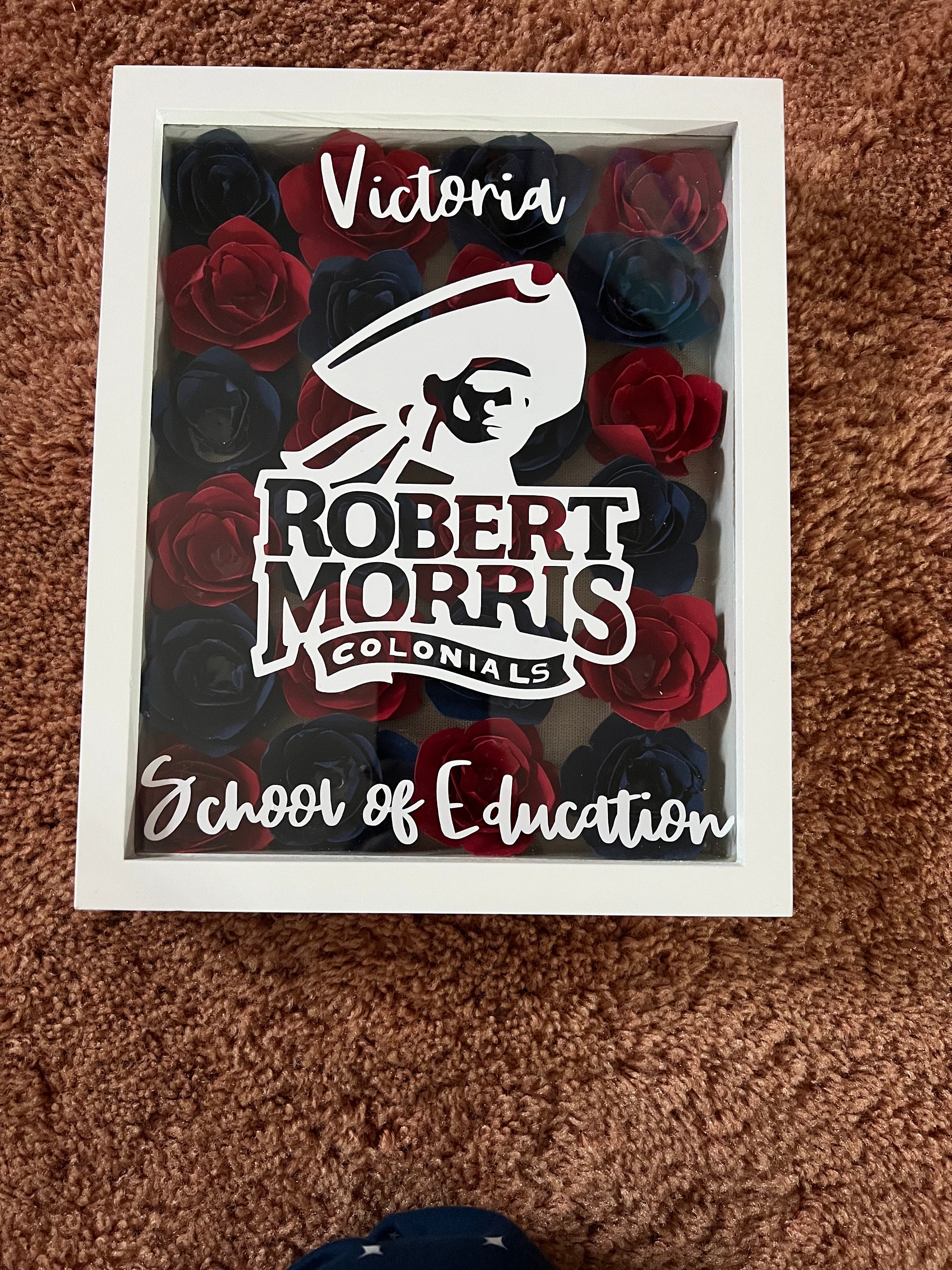 Graduation College Flower Shadow Box Personalized Gift, Grad Gifts ...