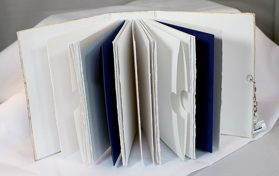 Handmade Blue Art Journal Small - Mixed Media Journal - Journal W ...
