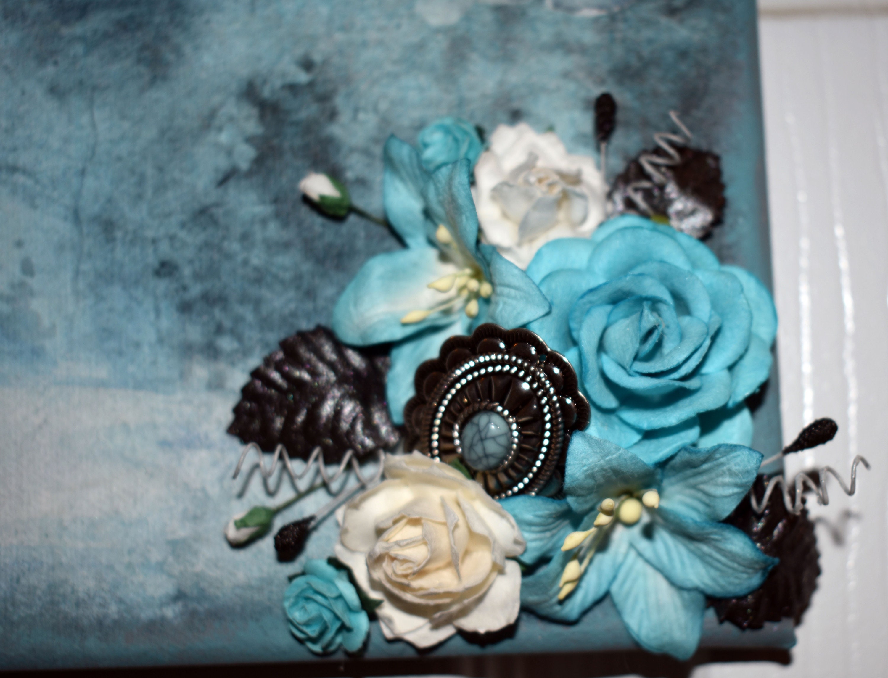 NEW 8 X 10 Rice Paper Mixed Media Canvas Handmade Canvas Winter Canvas ...