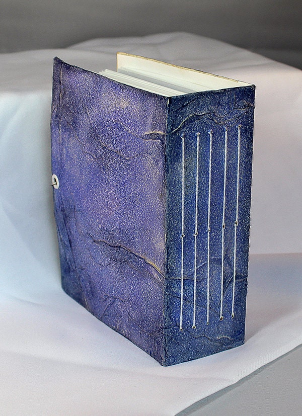 Handmade Blue Art Journal Small - Mixed Media Journal - Journal W ...