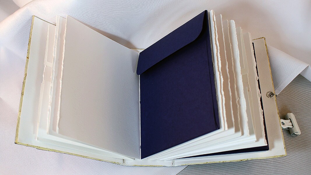 Handmade Blue Art Journal Small - Mixed Media Journal - Journal W ...
