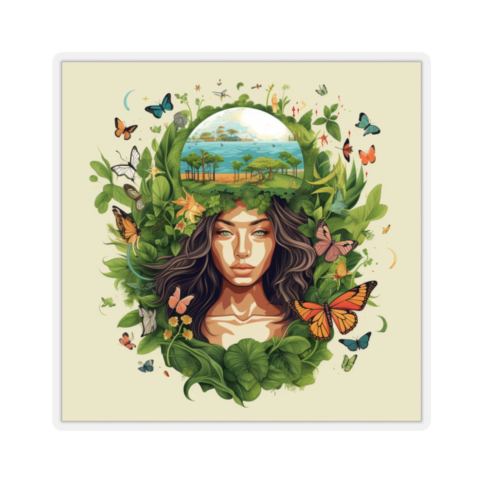 Nature’s Harmony: Eco-friendly Logo Sticker for Sustainable Souls - Etsy