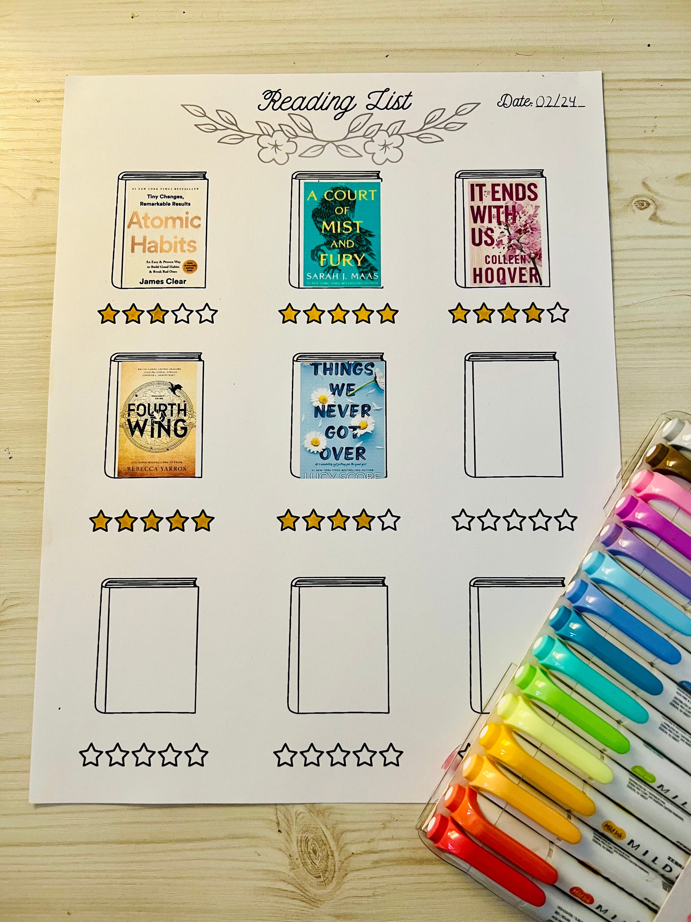 Reading List Tracker - Etsy
