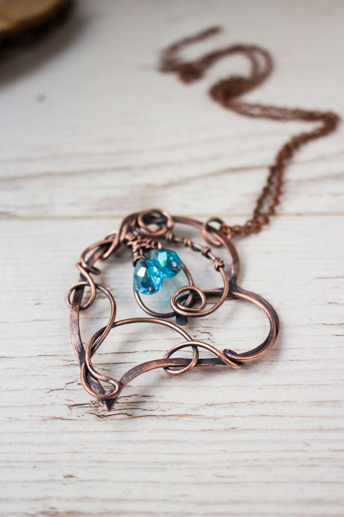 Wire Wrapped Necklace for Women Wire Wrap Artisan Jewelry - Etsy