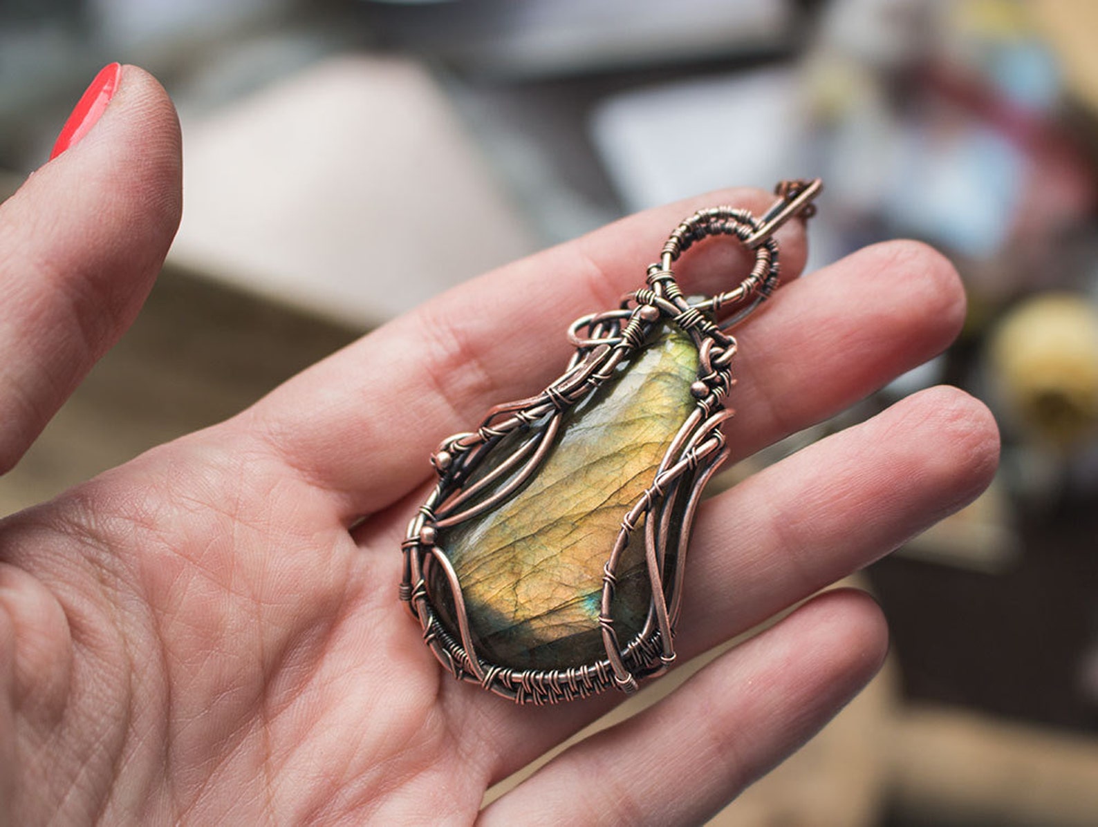 Fiery Labradorite Pendant, Best Birthday Gift for Her - Etsy