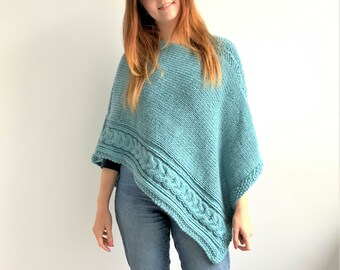 Poncho Knitting Pattern | Etsy