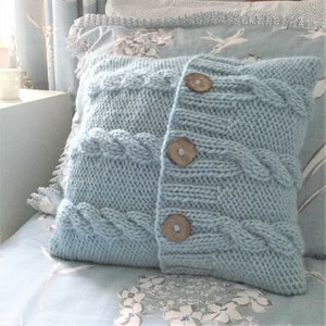 BUNDLE 3 Knitting Patterns, Cabled Cushion Covers, 3 Cables ...
