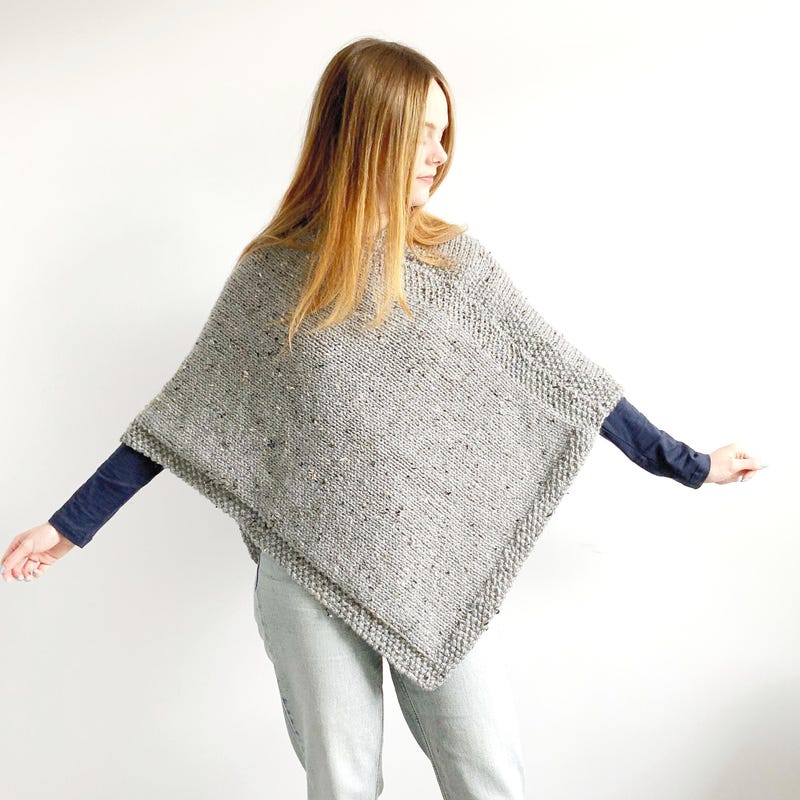Knit Basic Poncho - Etsy