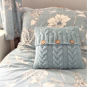 Knitting Pattern, heartstrings Cushion Cover, Cable Pillow Cover ...