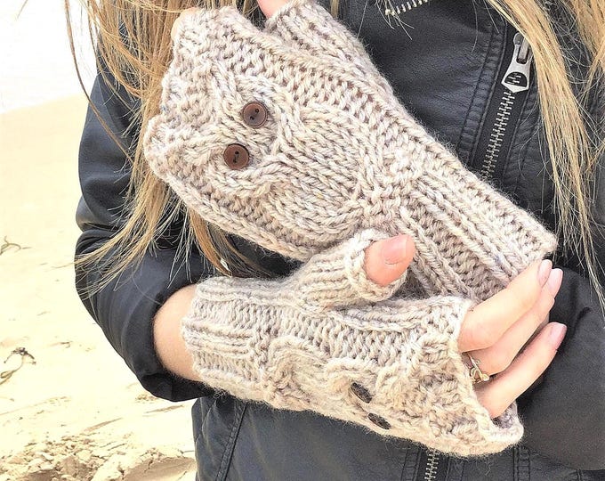 Knitting Pattern - Owl Mittens - Knit Flat on 2 Needles - Quick to Knit ...