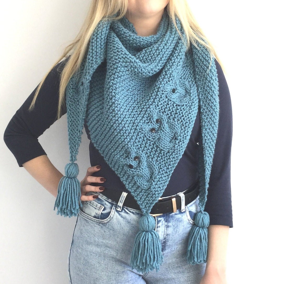 KNITTING PATTERN, 'owlie Shawl', Adult Child Toddler, Ladies Top Knit ...