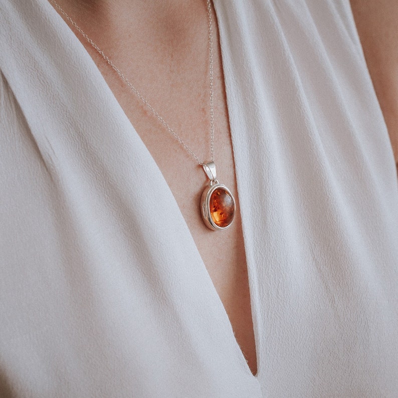 Baltic Amber Locket Pendant Necklace Sterling Silver Locket - Etsy