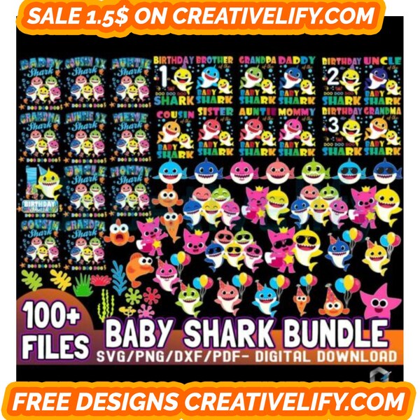 Shark Family Bundle - Etsy