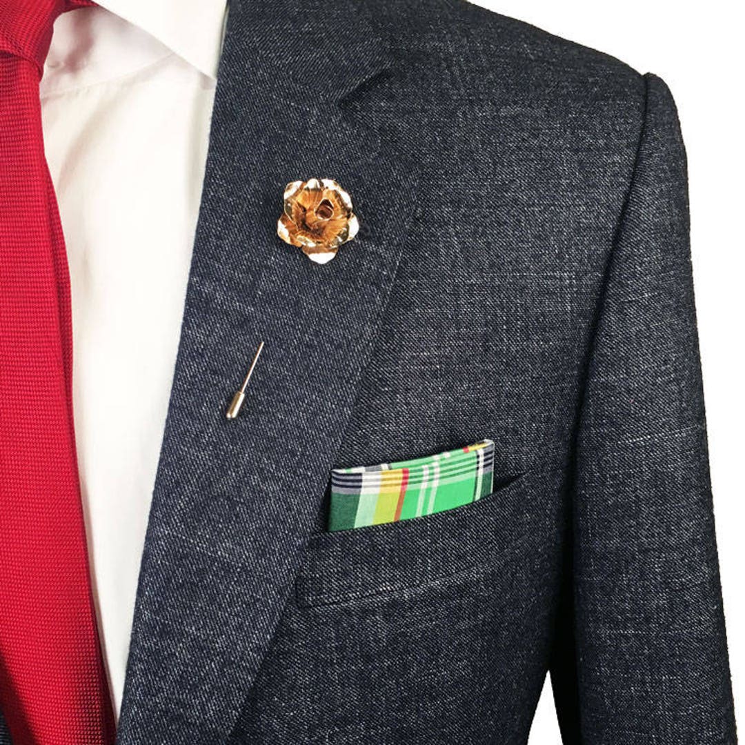 Gold Metal Rose Lapel Flower Pin - Etsy