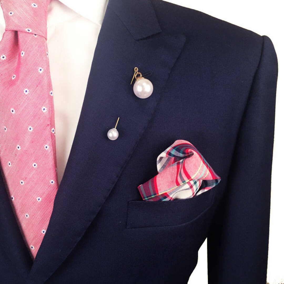 Fuchsia Pocket Square, Plaid Pocket Square, Pink Pocket Square, Boda ...