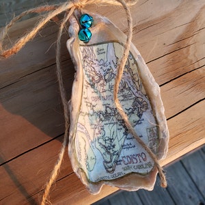 CUSTOM Oyster Shell Ornament With Personalized Map - You Pick the ...