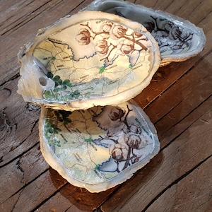 CUSTOM Oyster Shell Ornament With Personalized Map - You Pick the ...