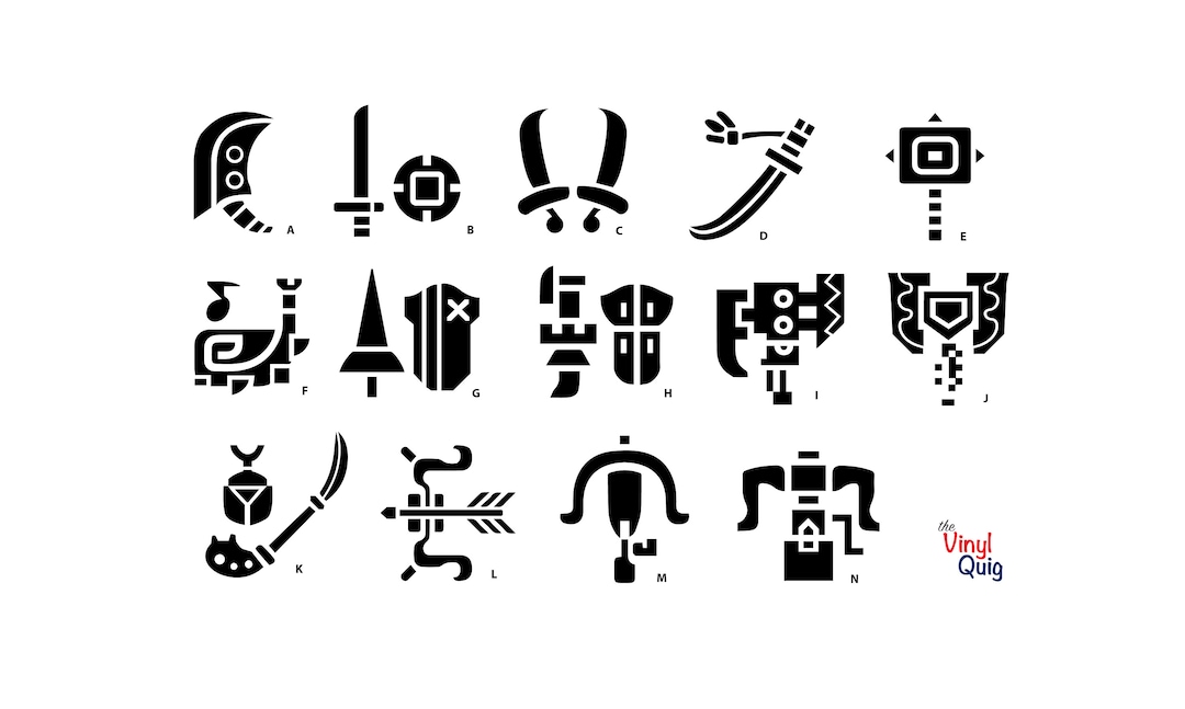 Monster Hunter World Weapons Vinyl Sticker - Inspired by Capcom - Etsy